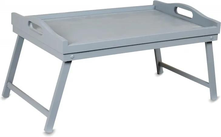 Foglio Dřevěný rozkládací stolek - šedý