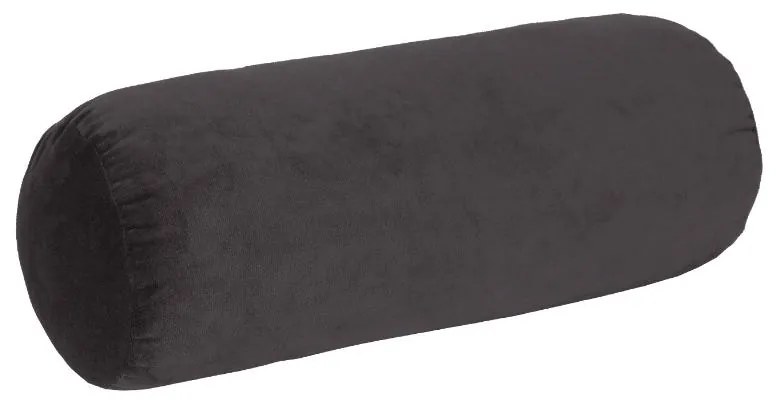 SCANquilt polštářek - válec VELVET antracitová 15 x 40 cm