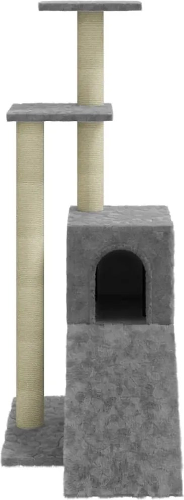 Škrabadlo pro kočky se sisalovými sloupky světle šedé 92 cm 171513