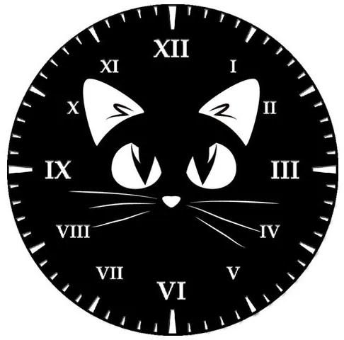 Dětské hodiny Černá kočička 30x30cm ZD5378A_1OD