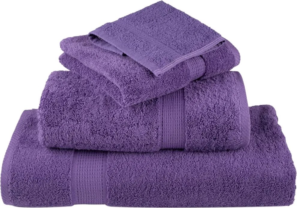 Premium ručníky SOLUND 4 ks fialové 80 x 200 cm 600 g/m² 137363