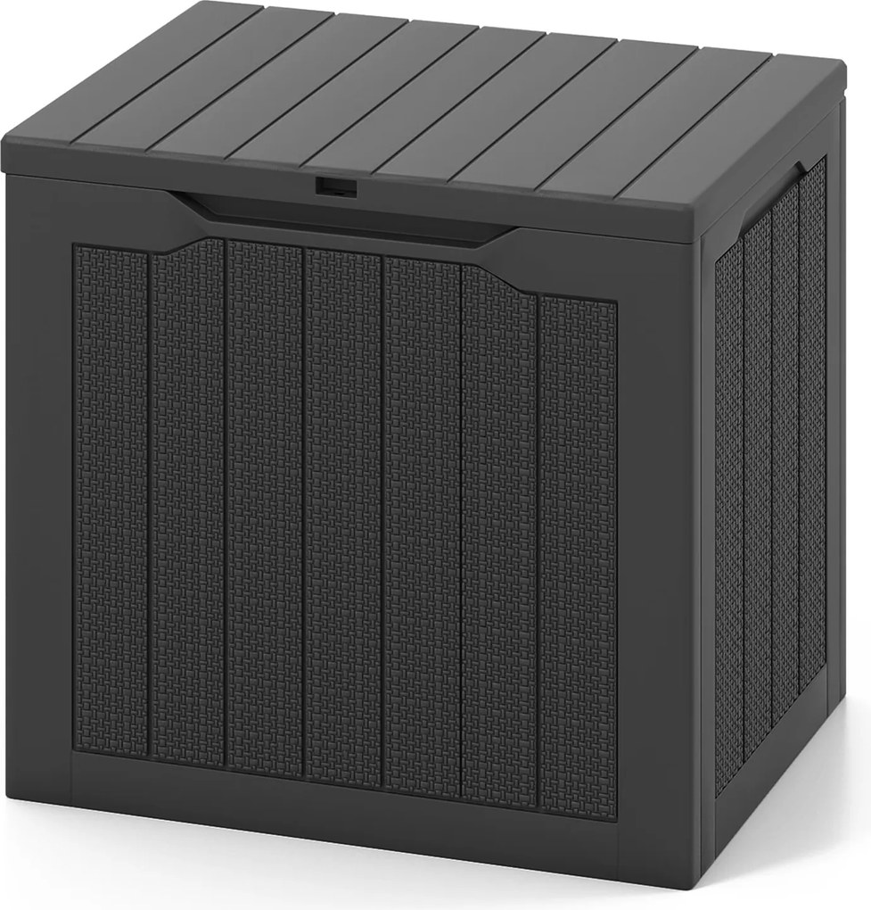 Costway Venkovní úložný box 96 L palubní box s uzamykatelným víkem a černým