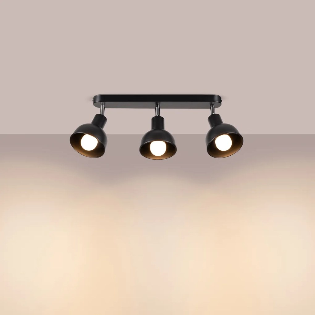 Sollux Lighting Stropní svítidlo ELBA 3 černé