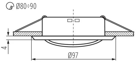 Podhledové svítidlo Kanlux ARGUS II CT-2115-G zlatá sklopný 37163