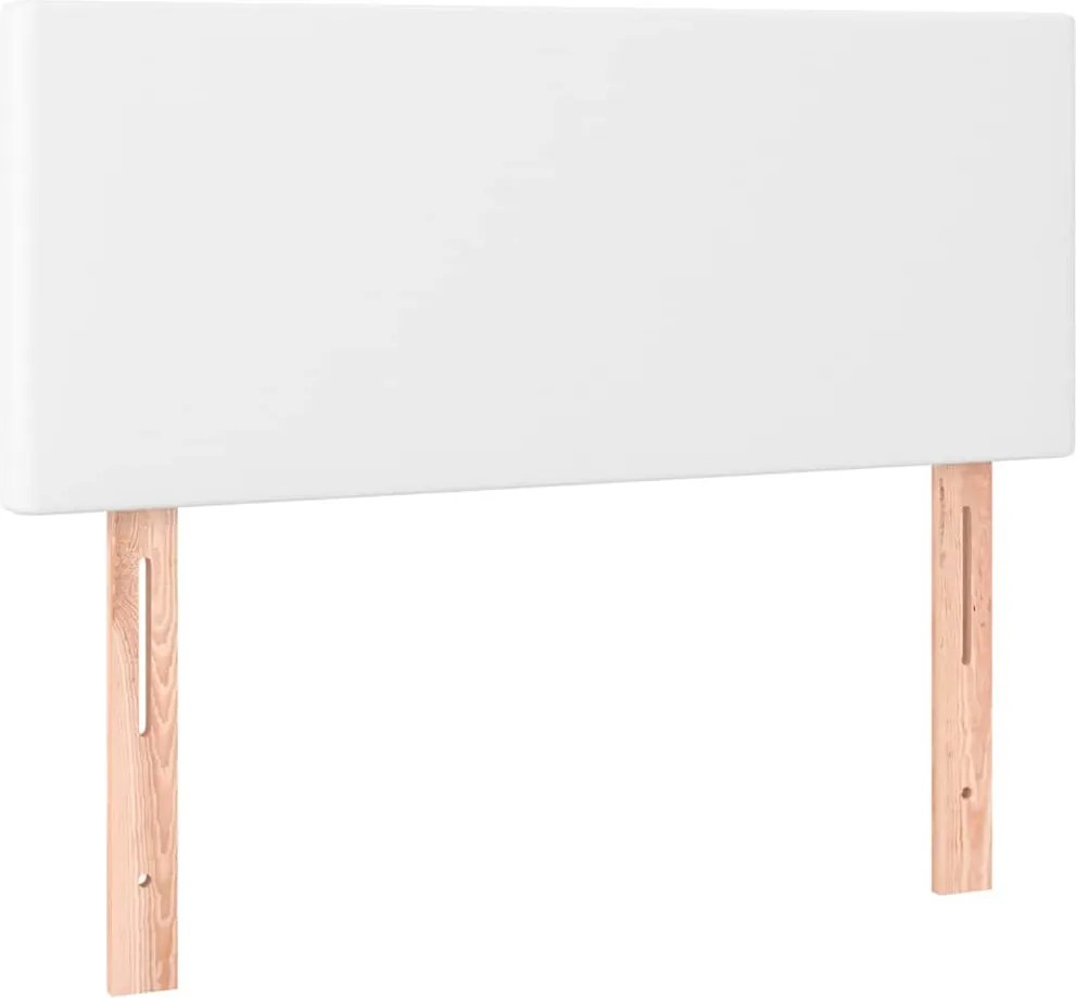 Box spring postel s matrací bílá 90x190 cm umělá kůže 3130632