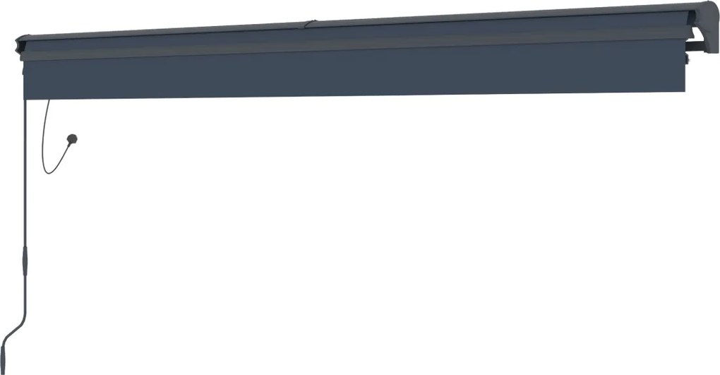 Elektrická markýza s LED osvětlením BestBerg BBSU-EL395CG / 395 x 300 cm / šedá