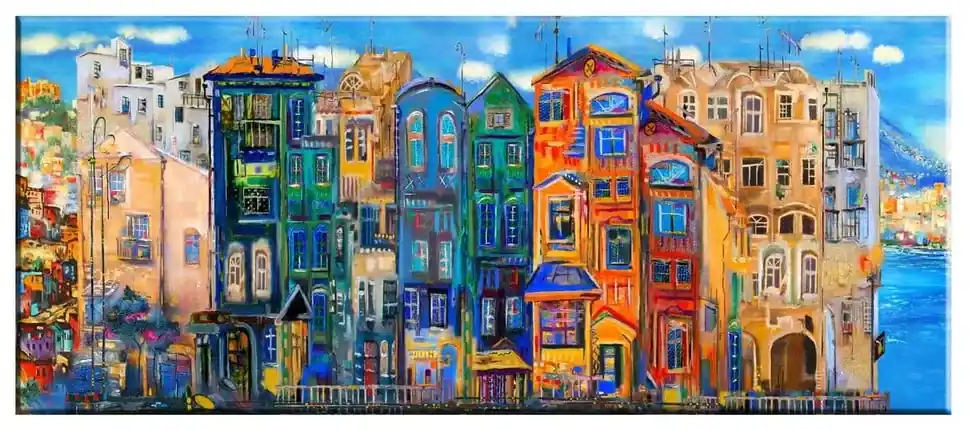 Obraz Tablo Center Colorful Houses, 140 x 60 cm | BIANO