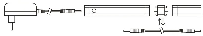 Solight LED dotykové podlinkové a nábytkové svítidlo stmívatelné, 2x 5W, 4100K, 2x 50cm