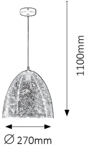 Rabalux 2277 - Lustr na lanku MANORCA 1xE27/40W/230V