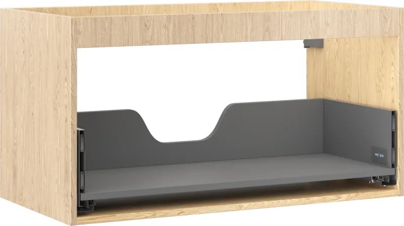 Mexen Box-A, závěsná skříňka 90 cm, 1 zásuvka, dub, 91AX0-0900-470-1-81