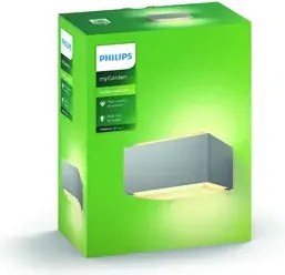 Philips Hedgehog 42W šedá / Venkovní nástěnné svítidlo / E27 / IP44 /
