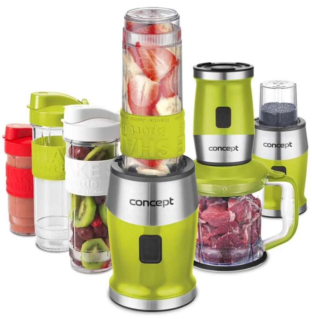 Concept - Smoothie mixér Fresh&Nutri, s příslušenstvím, zelená sm3393