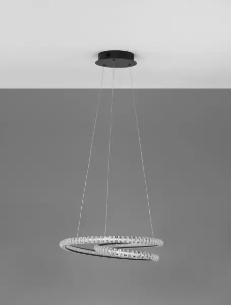 LED lustr Ginevra 48 černé