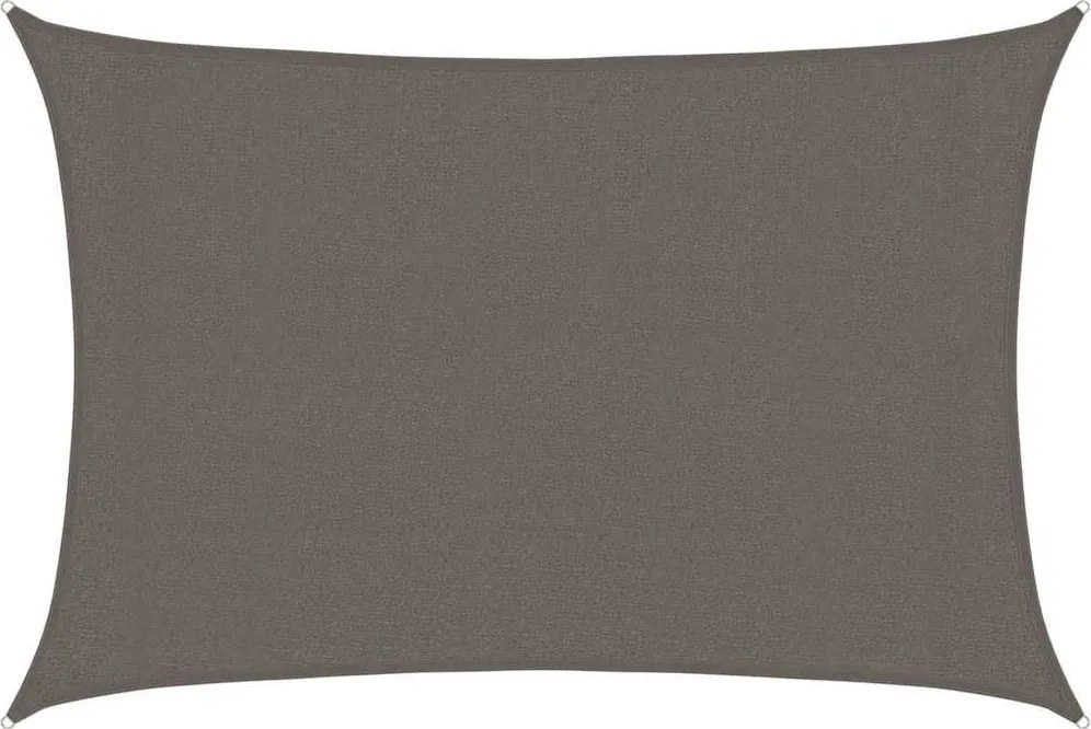Plachta proti slunci 160 g/m² antracitová 3 x 4 m HDPE 311072