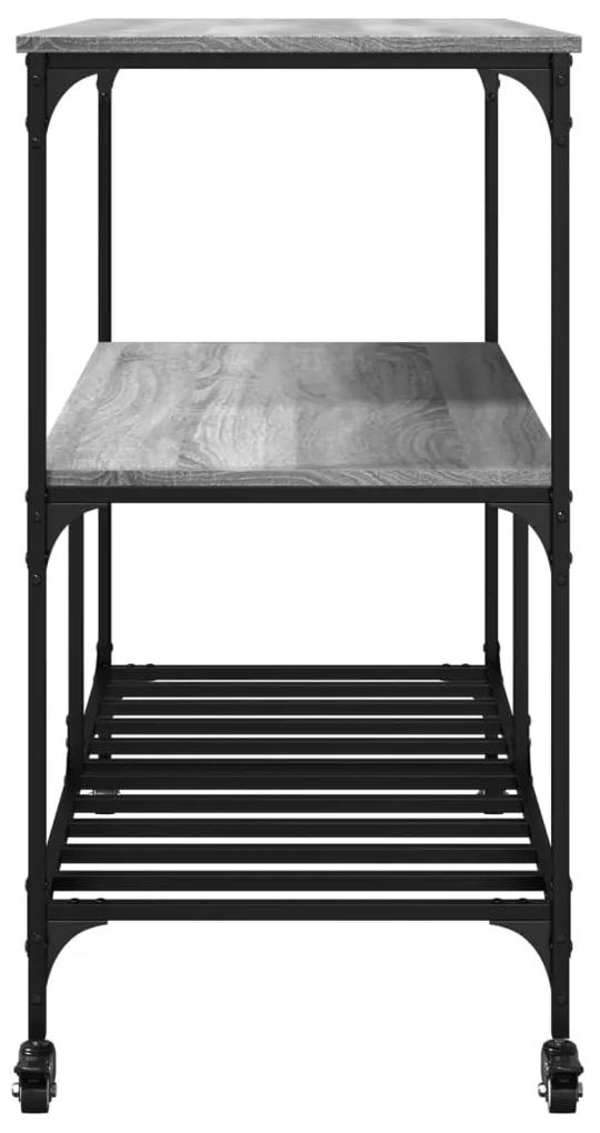 Kuchyňský vozík šedý sonoma 100x50x95 cm kompozitní dřevo