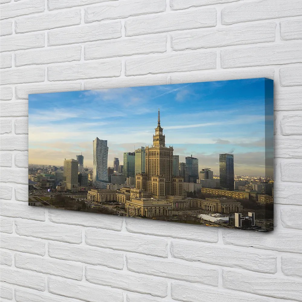 Obrazy na plátně Panorama Varšava mrakodrapů 125x50 cm