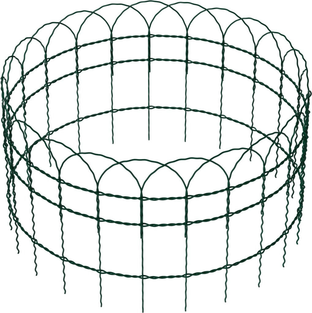 Zahradní plot Wiltec – 0,4 × 25 m, 9 × 15 cm, zelená (65270)
