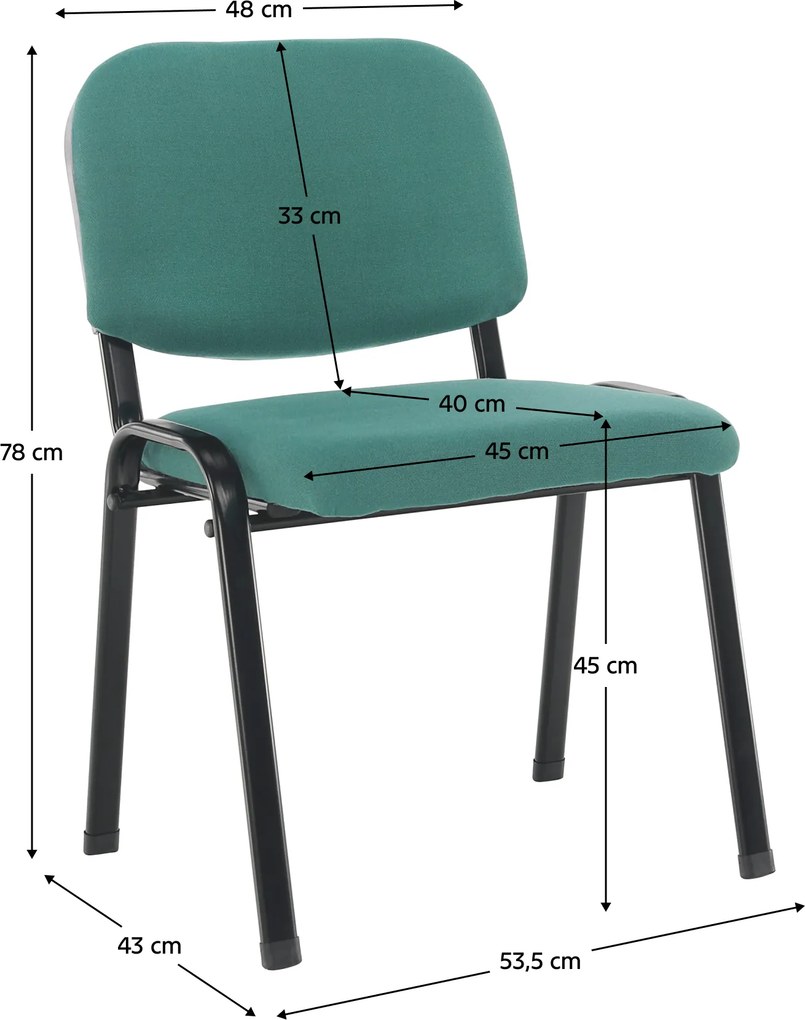 Kancelářská židle, zelená, ISO ECO