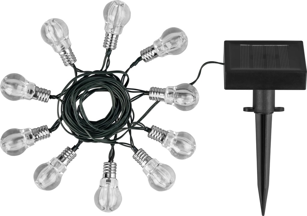 Livarno® Solární světelný LED řetěz, 10 LED (žárovky)