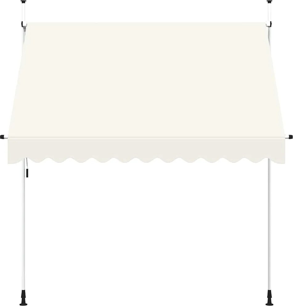 Ručně zatahovací markýza 250 cm krémová 143695