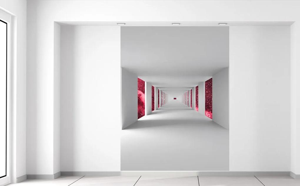 Gario Fototapeta Chodba a červený vesmír Materiál: Latexová (lepidlo zdarma), Velikost: 150 x 200 cm