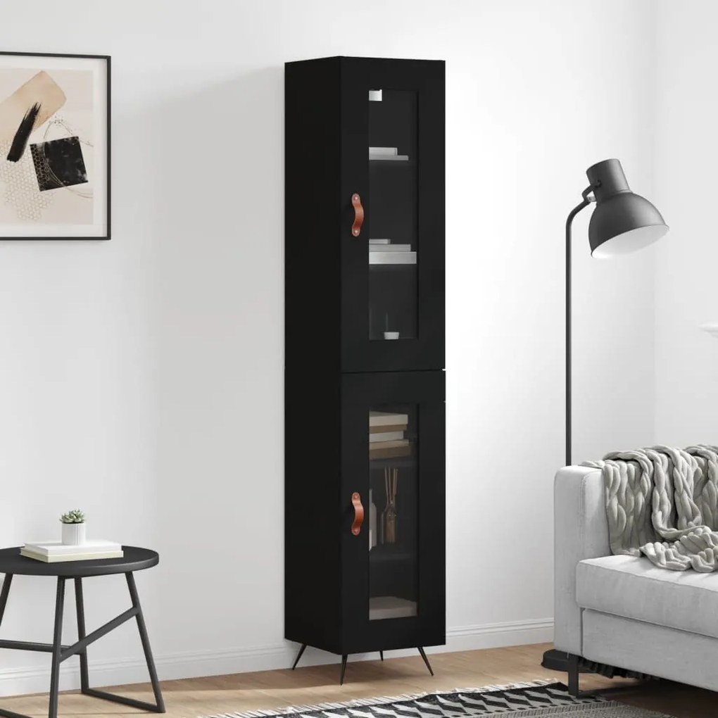 vidaXL Skříň highboard 34,5 x 34 x 180 cm kompozitní dřevo [3199404] Barva: Betonová šedá