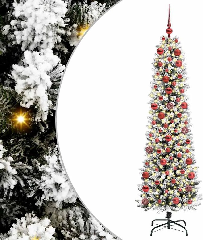 Umělý vánoční stromeček Bílá 180 cm PVC, kov a plast 3396105