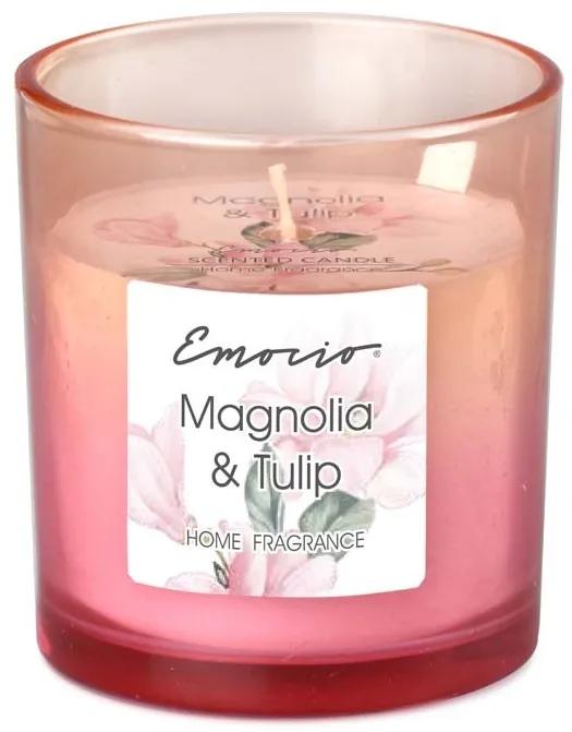 Emocio Sklo 74x80 mm Magnolia & Tulip vonná svíčka