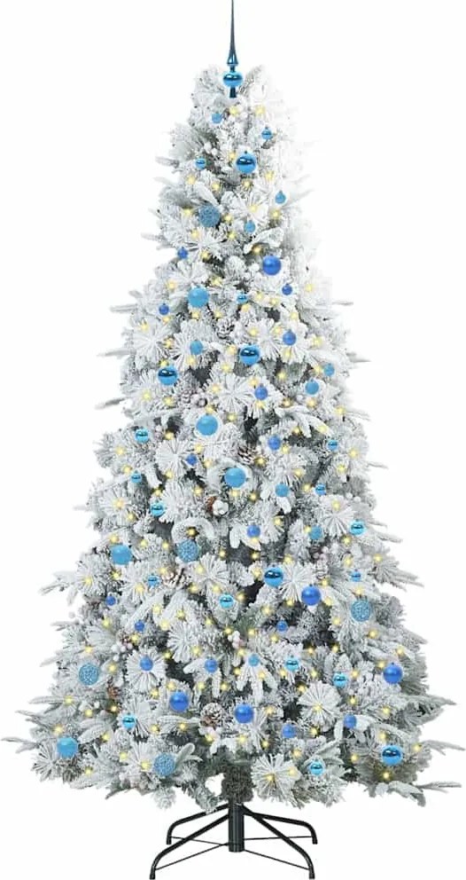 Umělý Skládací Vánoční Strom s stojanem Bílá 240 cm PE a PVC 3397517