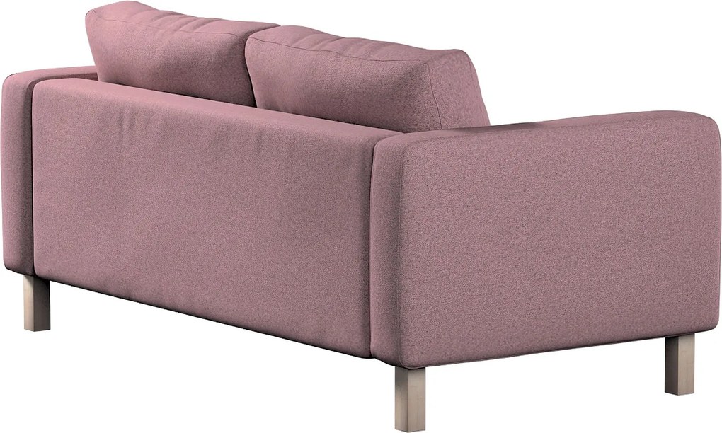 Potah na pohovku IKEA Karlstad 2-místná, nerozkládací, krátký barva růžová látka pletený vzor