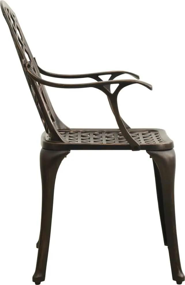 vidaXL Zahradní židle 4 ks litý hliník [315571] Barva: Černá