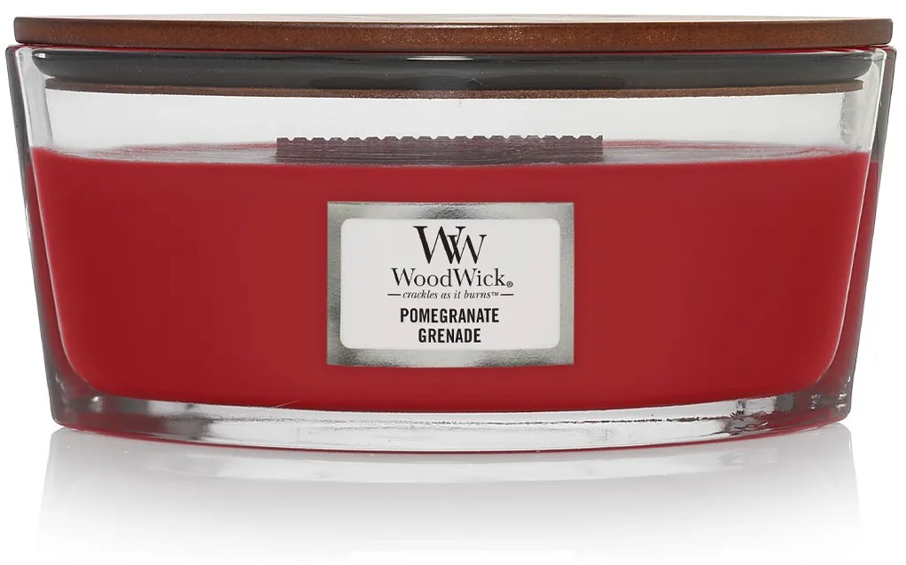 WoodWick – svíčka Pomegranate (Granátové jablko), 453 g