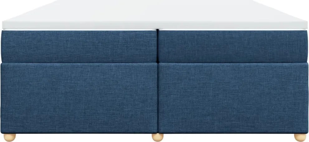 Box spring postel s matrací modrá 200x200 cm textil 3285407