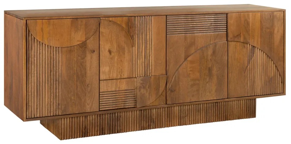 Massive home | Komoda Art Deco 170cm masiv hnědé mango