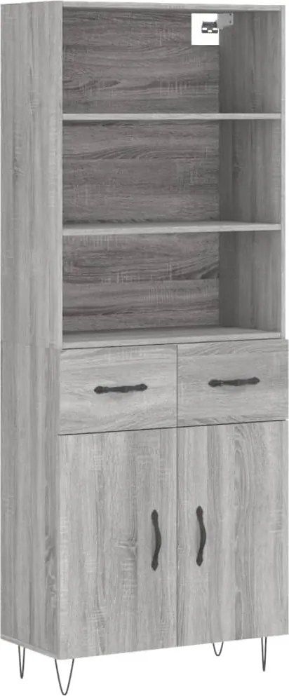 Skříň highboard šedá sonoma 69,5 x 34 x 180 cm kompozitní dřevo 3200551