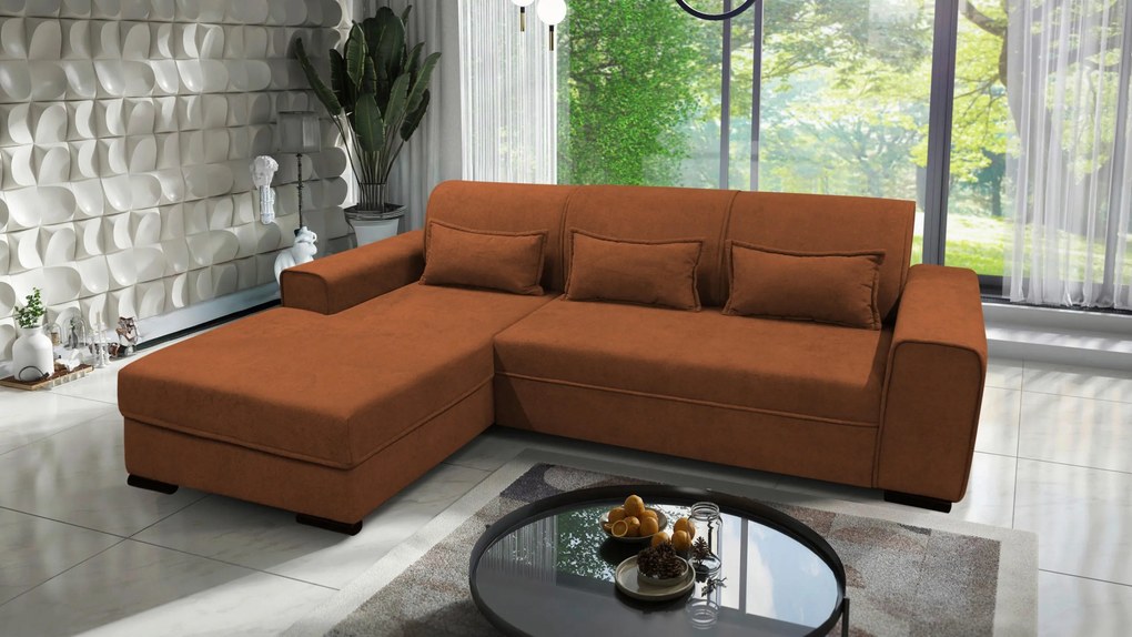XXXLutz ROHOVÁ SEDAČKA, textil, rezavá MID.YOU - Sedací soupravy - 001574006507