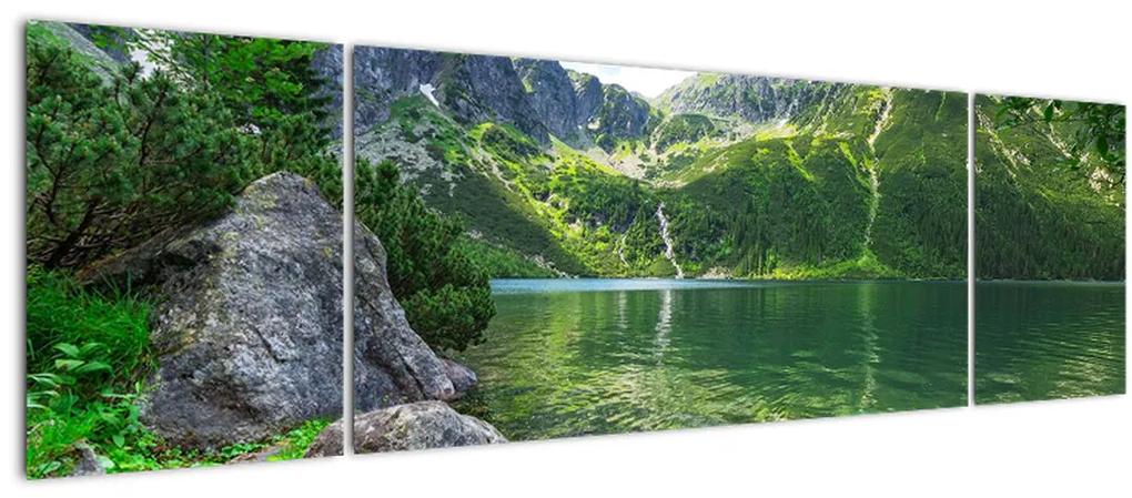 Obraz jezera v Tatrách (170x50 cm)
