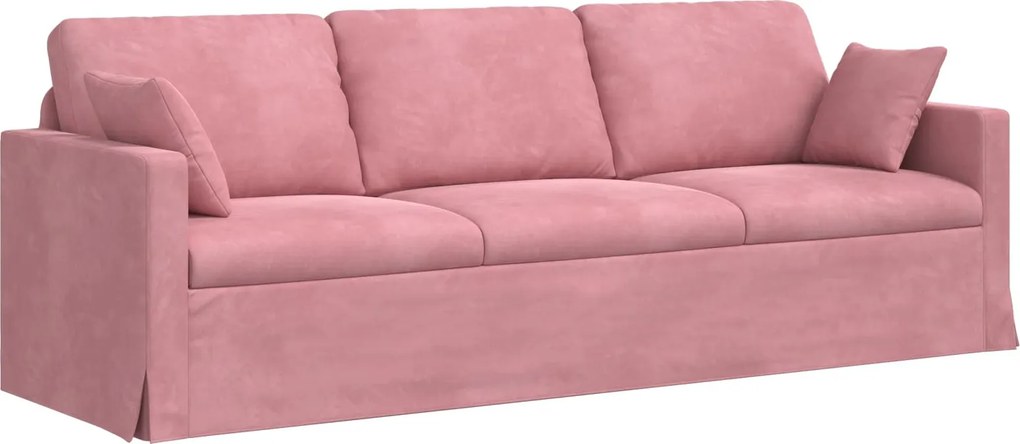Set pohovek 2 ks Růžová samet 3407629