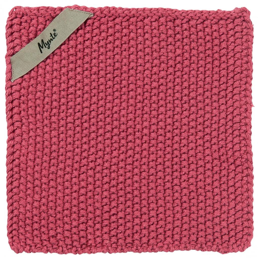 IB LAURSEN Pletená chňapka Mynte Blackberry Parfait, růžová barva, textil
