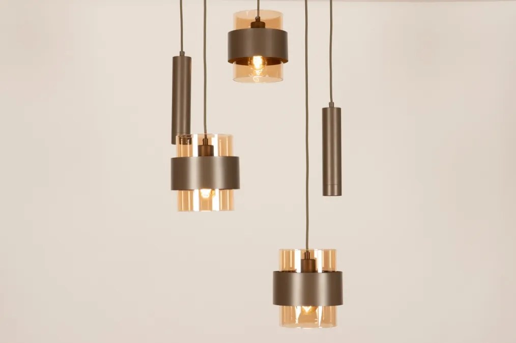 Závěsné svítidlo Retro 70er Trio 150 Round Brown