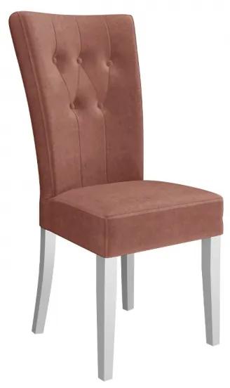 Čalouněná jídelní židle ST67 + klepadlo, Barva:: zlatý, Barva: bílý polomatný, Potah: Magic Velvet 2217
