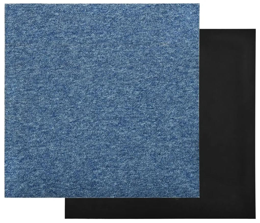 vidaXL Kobercové podlahové dlaždice 20 ks 5 m² 50 x 50 cm modré