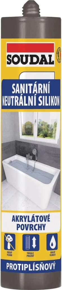 SOUDAL Sanitární neutrální silikon transparentní 280 ml