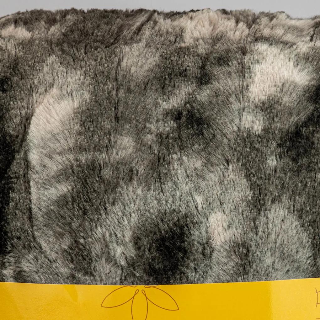 Quentin deka mikroflanel QUENTIN QK-151, imitace zvířecí srsti s beránkem, tmavě šedá, 150x200cm
