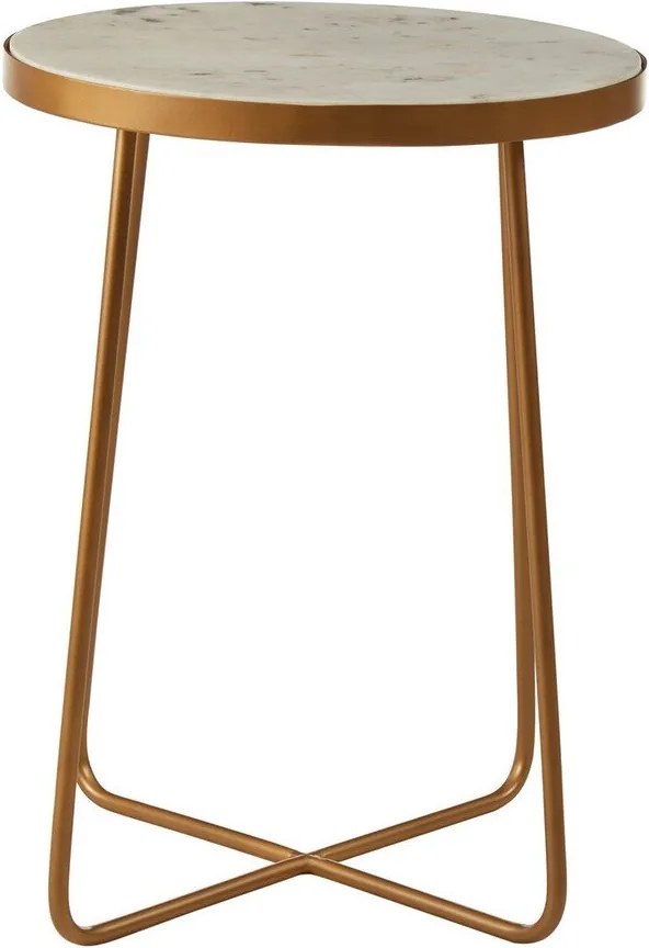 Kulatý odkládací stolek s mramorovou deskou ø 36 cm Shalimar – Premier Housewares