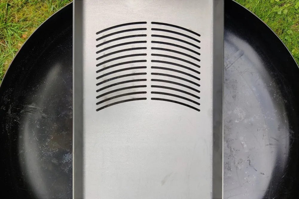 Grilovací plát na přenosné ohniště Ø 80 cm ✔ Surová ocel