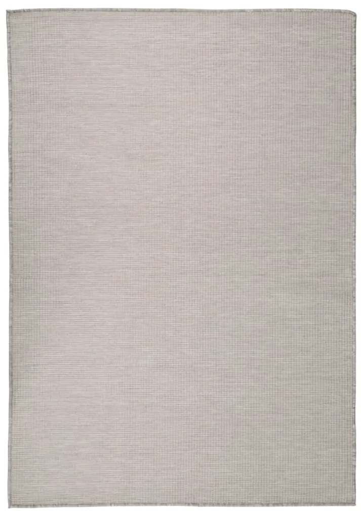Venkovní hladce tkaný koberec 140x200 cm světle šedý 340782