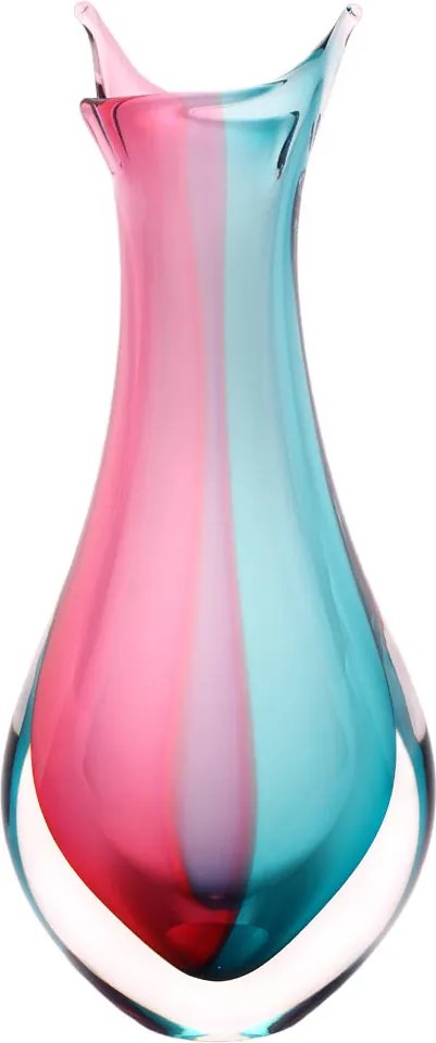 Skleněná hutní váza model 09, ametyst a zlatý topaz, 21 cm | České hutní sklo od Artcristal Bohemia