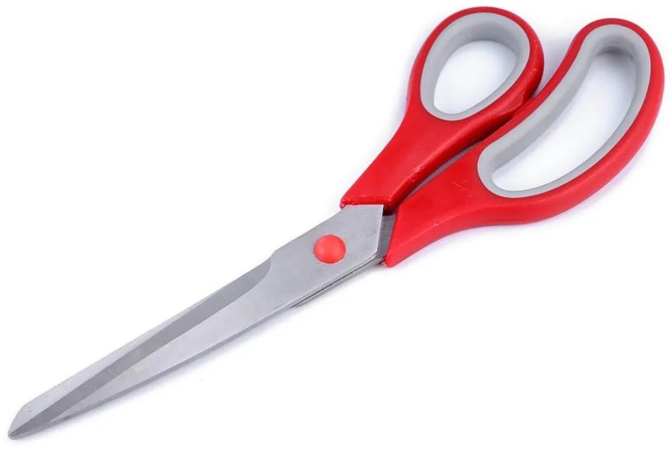 Krejčovské nůžky Marlen s mikrozoubky délka 25 cm - červená