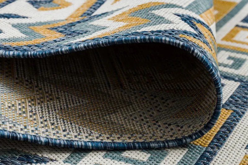 Dywany Łuszczów Kusový koberec Cooper Sisal Aztec 22218 ecru/navy – na ven i na doma - 80x150 cm